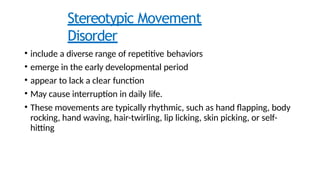 motor disorder in mental health &psychopathology | PPT