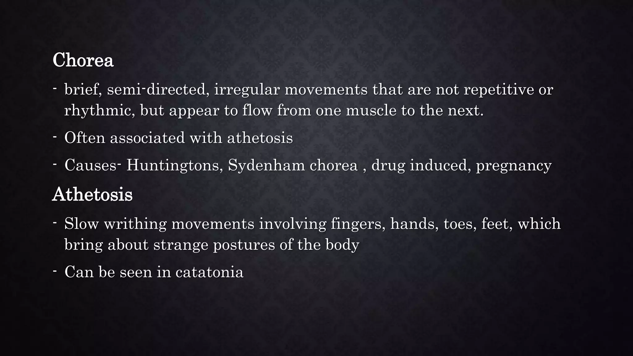 Motor disorders | PPTX