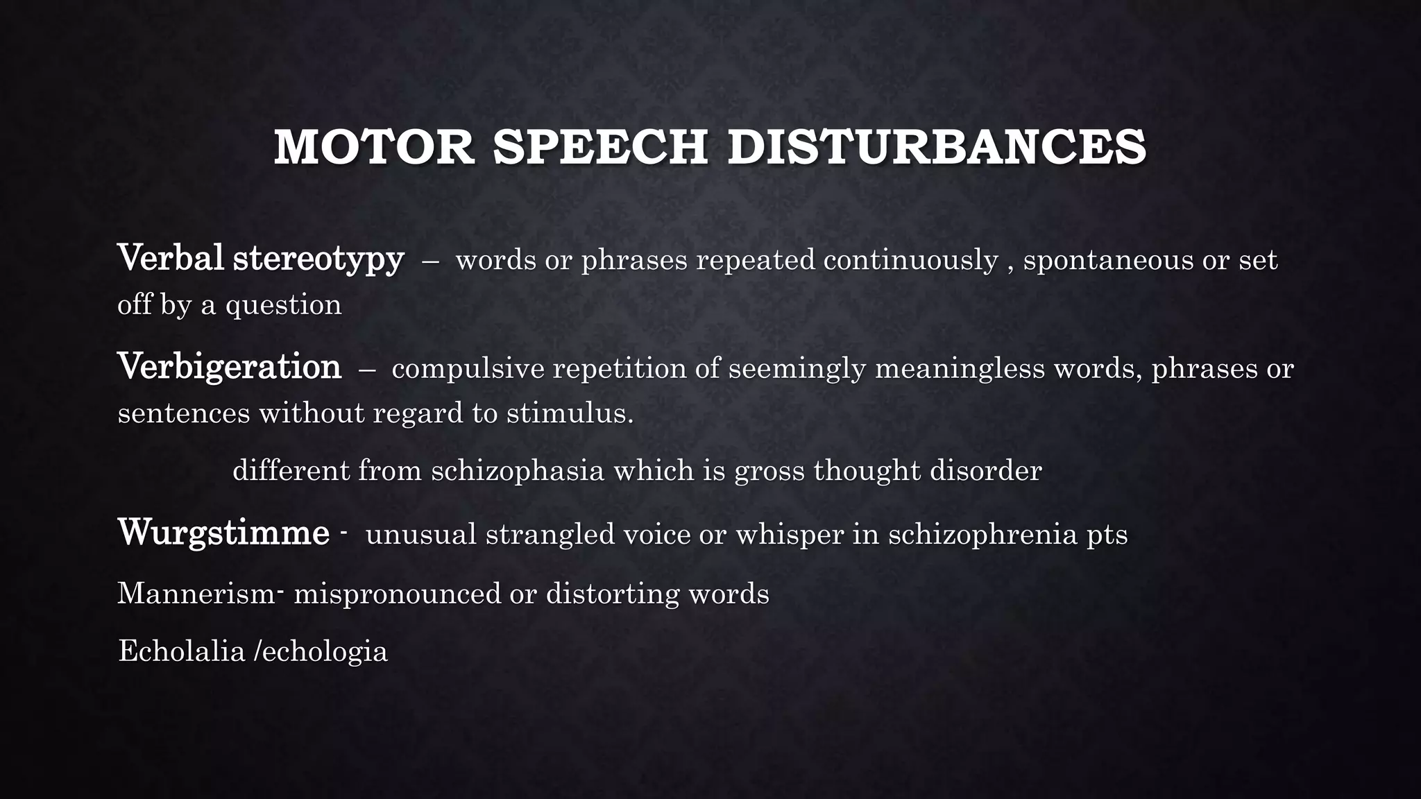 Motor disorders | PPTX