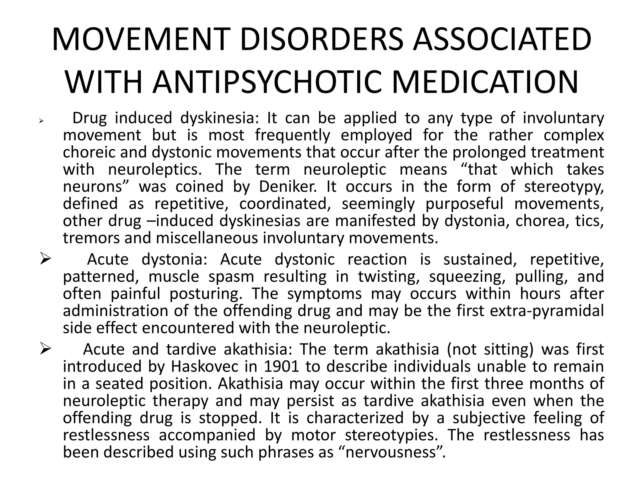 Motor disorders in psychiatry | PPTX