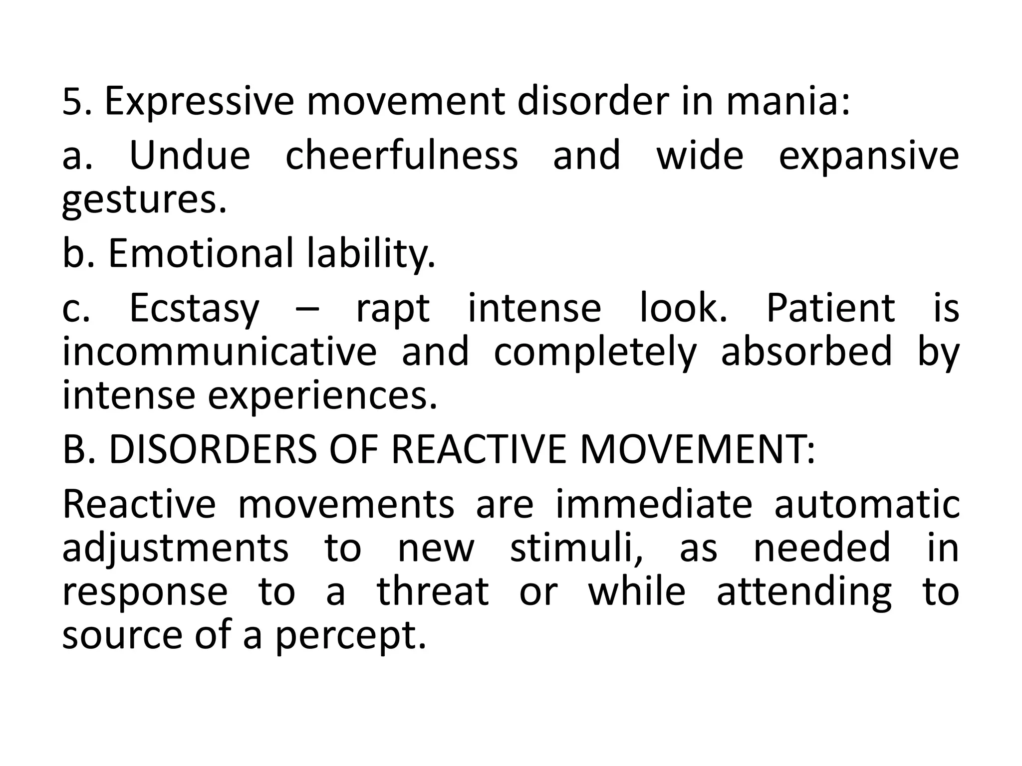 Motor disorders in psychiatry | PPTX