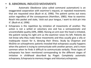 Motor disorders in psychiatry | PPTX