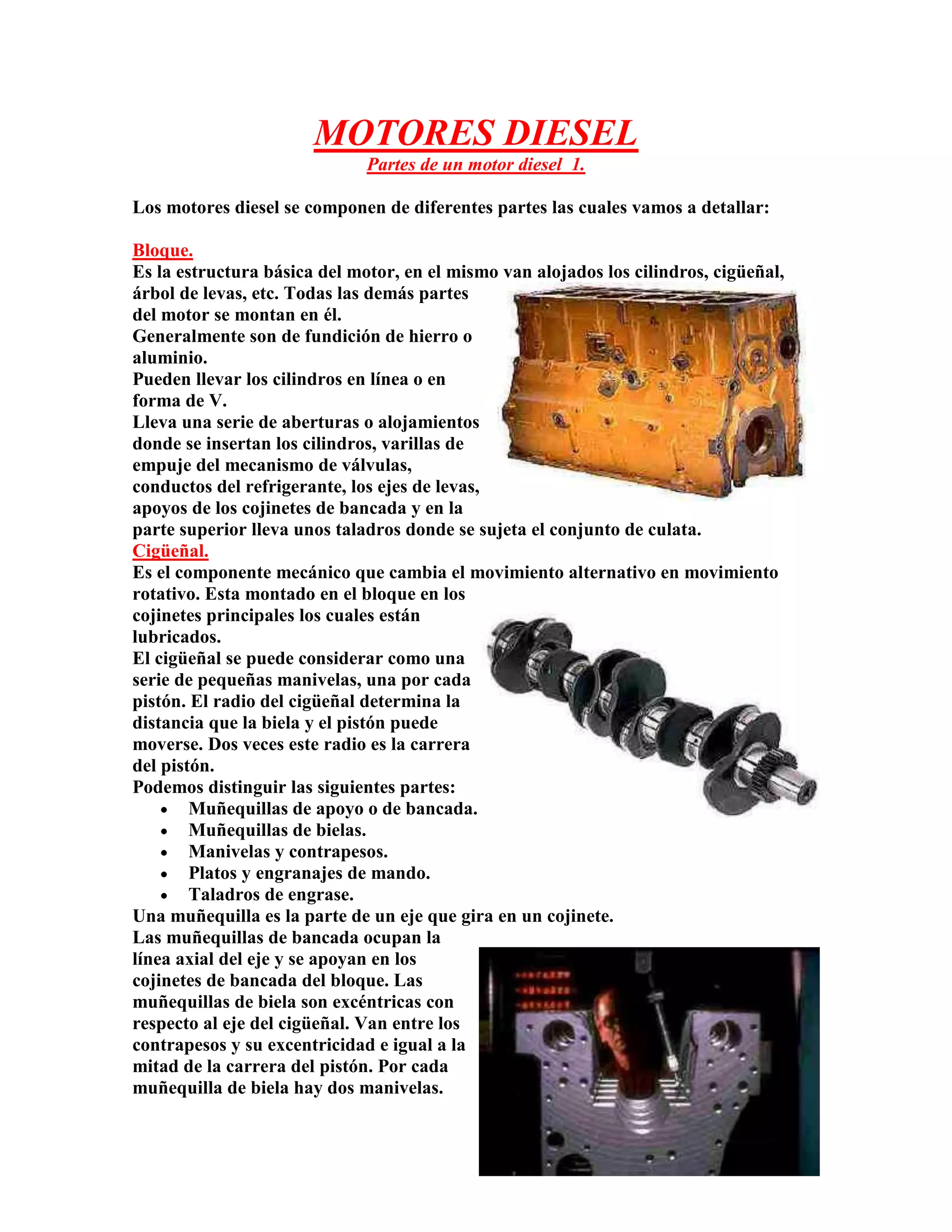 Partes de un motor diesel | DOCX
