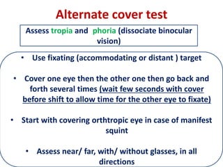 Motor evaluation of squint part 1 | PDF