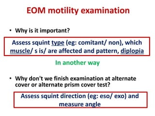 Motor evaluation of squint zoh 2021 part 2 | PPT