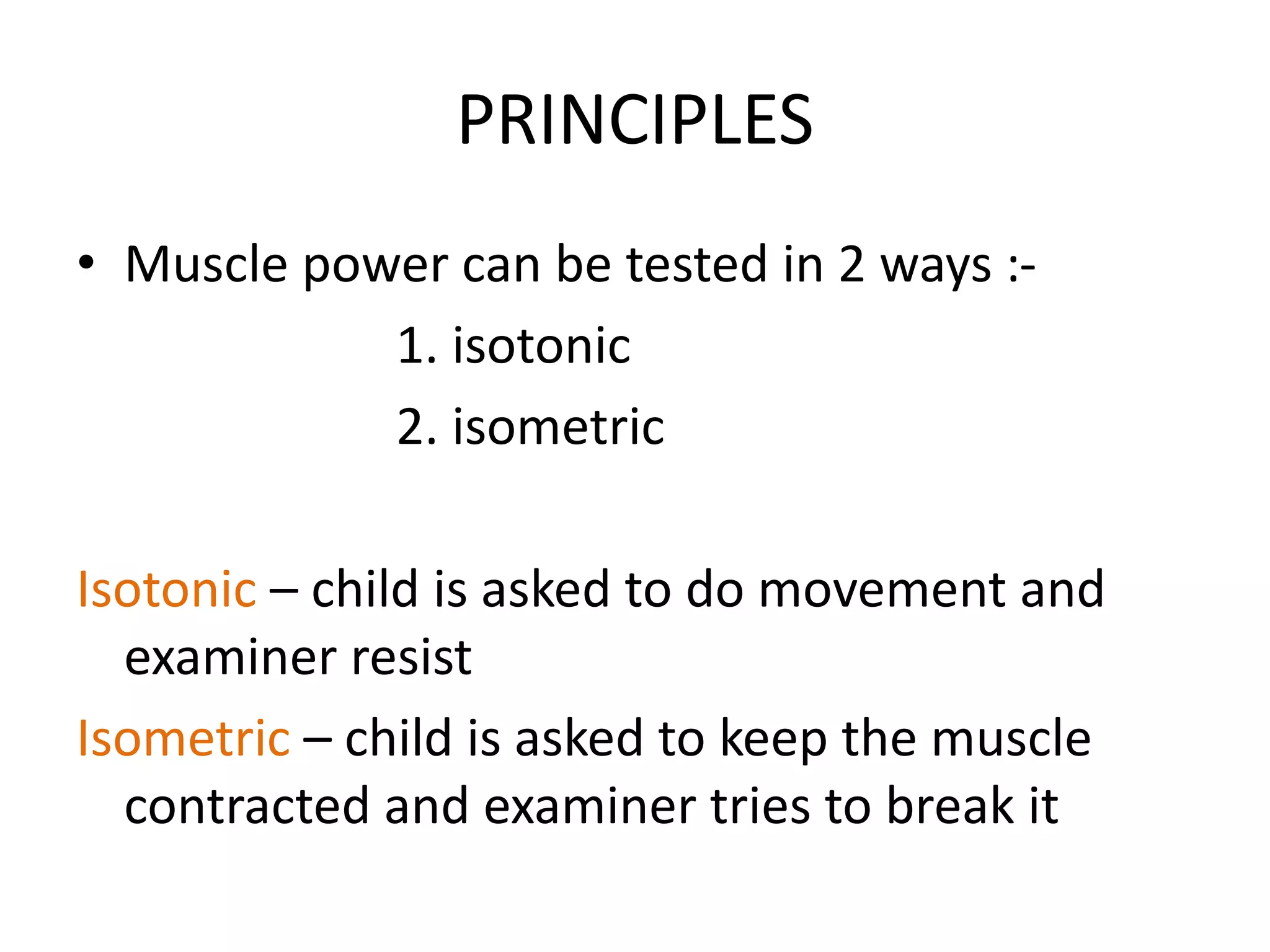 Motor examination of individual muscle | PPT