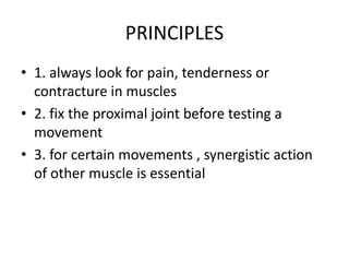 Motor examination of individual muscle | PPTX