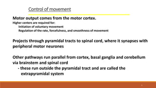 Motor function of brain and brain stem ms 2017 dentist | PPT