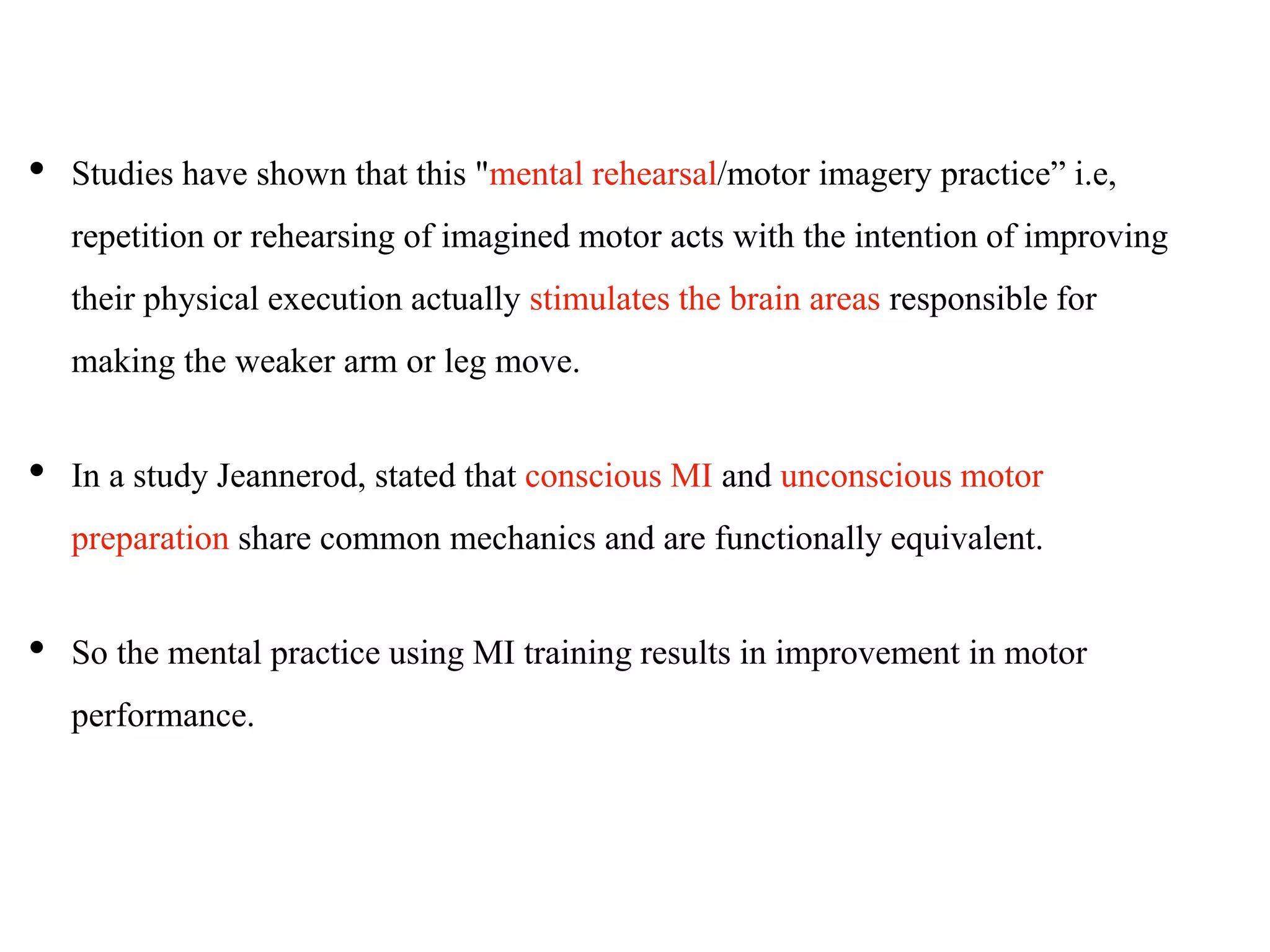 Motor Imagery in Neuro rehabilitation | PPTX