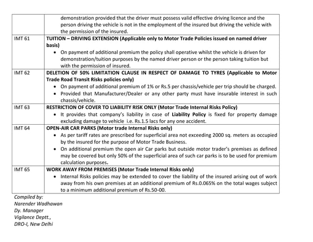 Indian Insurance industry, motor tariffs | PDF | Motor Insurance ...