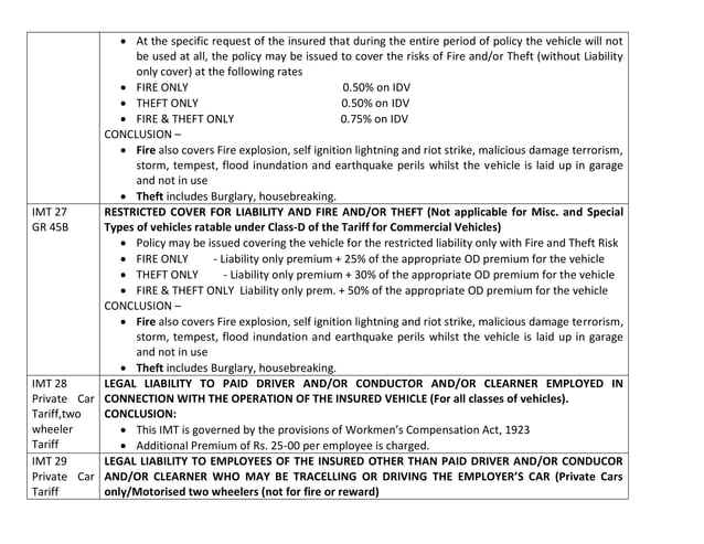 Indian Insurance industry, motor tariffs | PDF | Motor Insurance ...