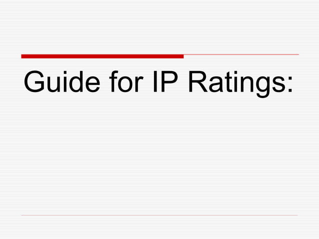Induction Motors Ingress Protection IP55 | PPT | Information and ...