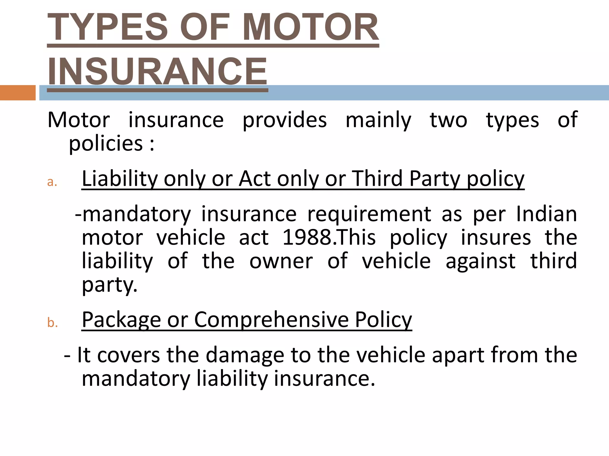 Motor insurance | PPTX