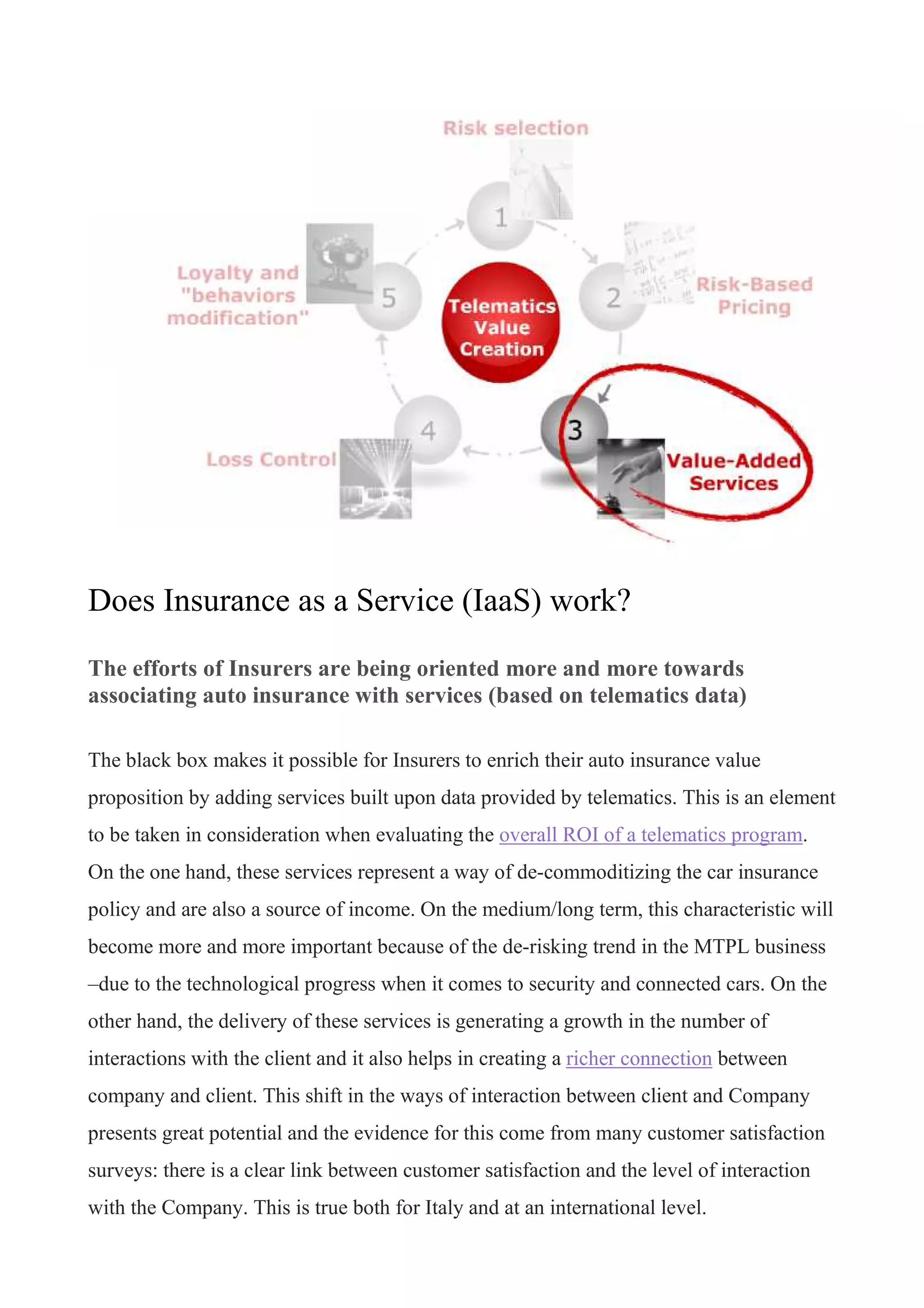 Motor insurance: services telematics based | PDF