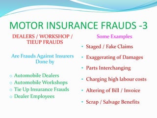 Motor & Automobile Insurance Frauds | PPTX