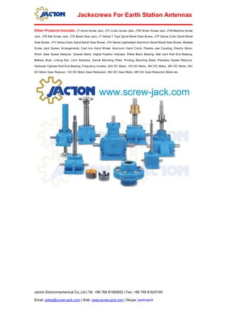 Motorized drive system jackscrews, elevation jackscrew, gear drive ...