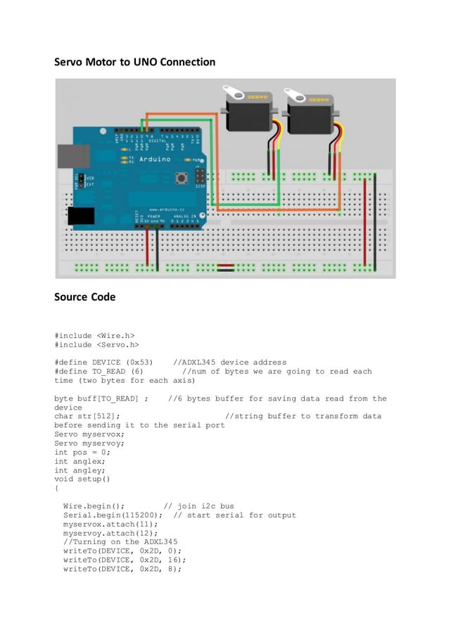 Motorized pan tilt(Arduino based) | DOCX