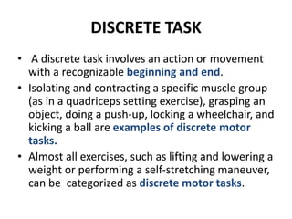 Motor learning | PPTX