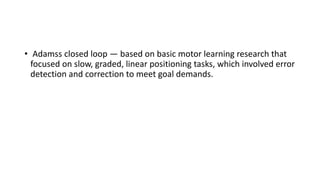 motor learning exercise therapy physiotherapy.pptx | Physical Therapy | Wellness