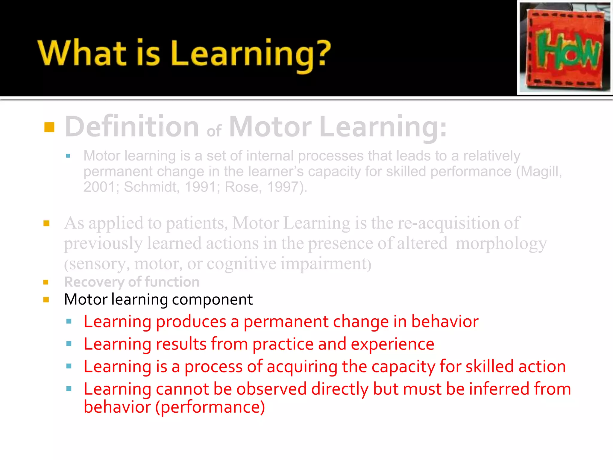 Motor learning | PPT