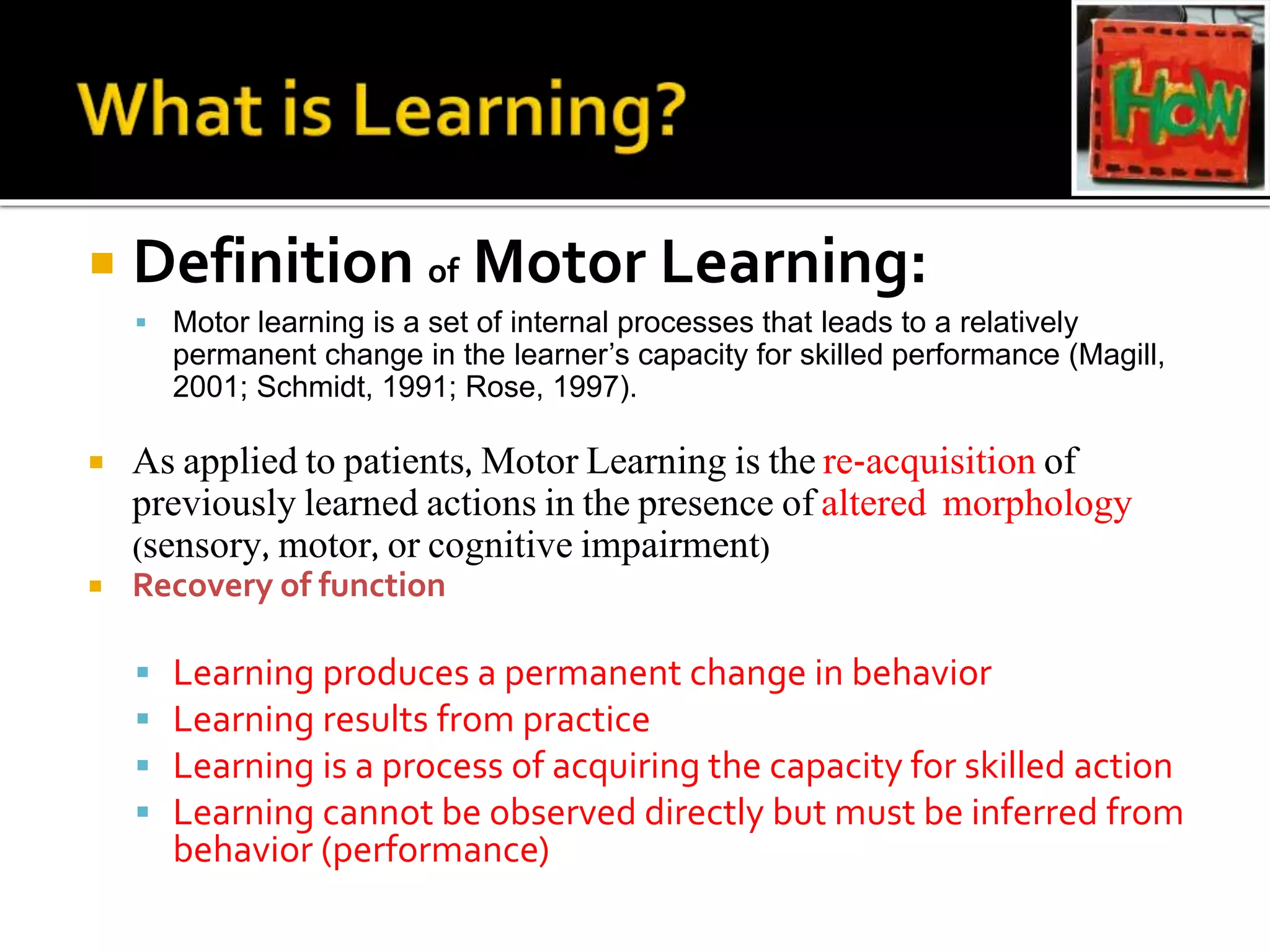 Motor learning | PPT