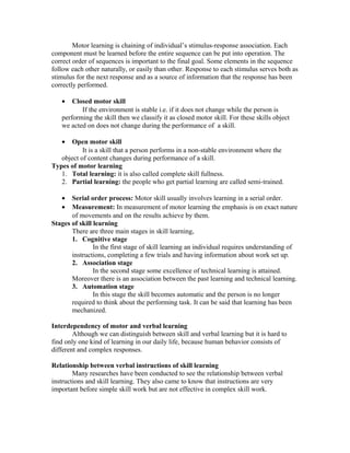 Motor learning | DOC