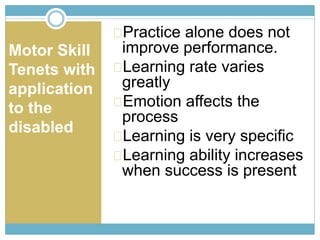 Motor learning and perception | PPTX