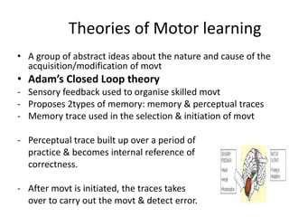 Motor learning and recovery of function | PPT