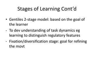 Motor learning and recovery of function | PPT | Science