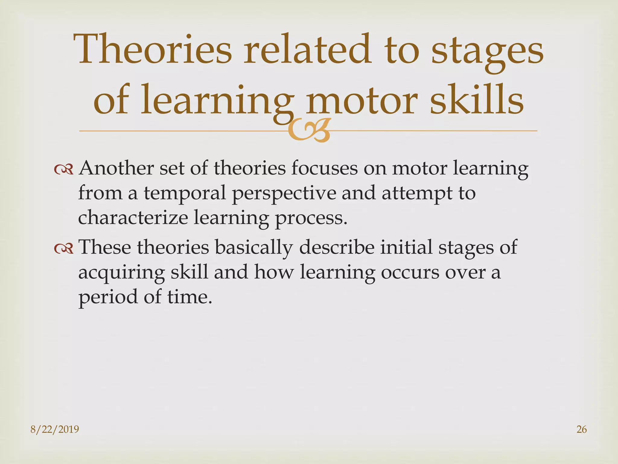 Motor learning ppt | PDF