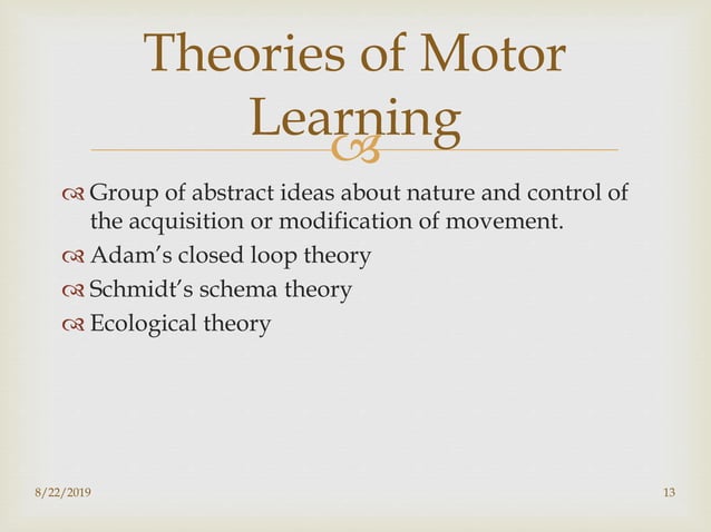 Motor learning ppt | PDF