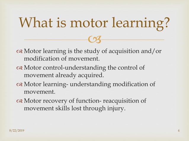 Motor learning ppt | PDF