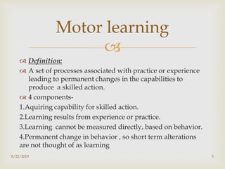 Motor learning ppt | PDF