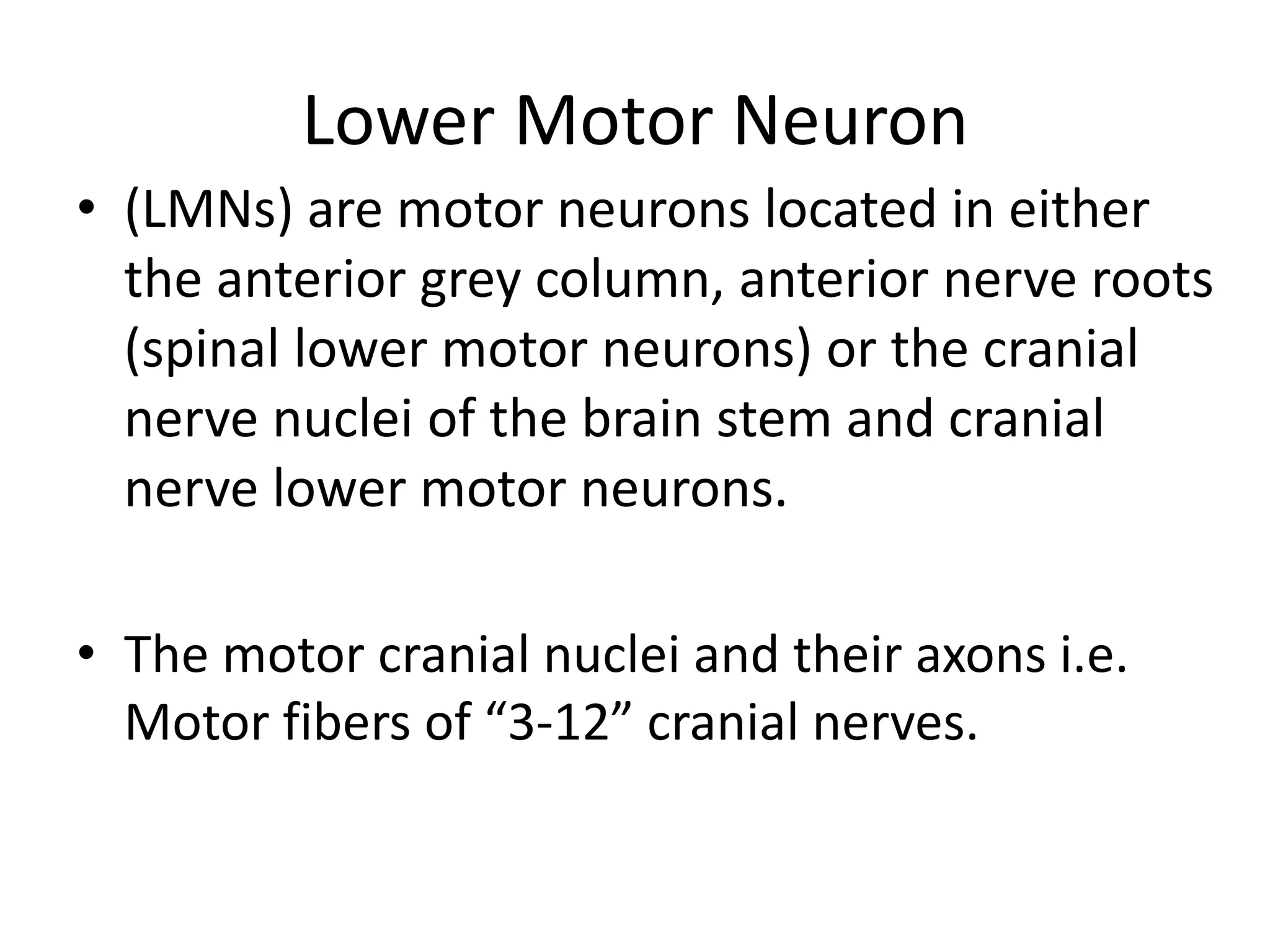 Motor neuron lesions ( UMNL & LMNL ) | PPTX