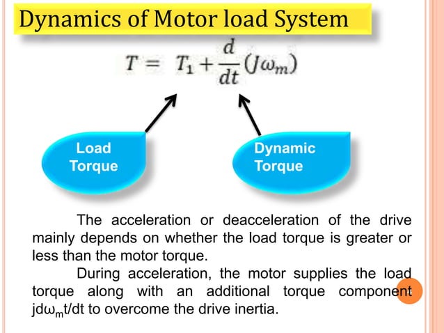 Motor load dynamics | PPTX