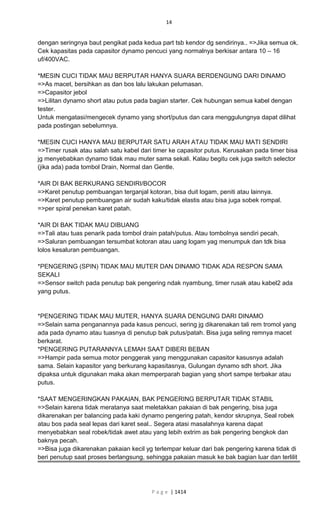Motor mesin pengering berputar pelan jadi 2 | DOC