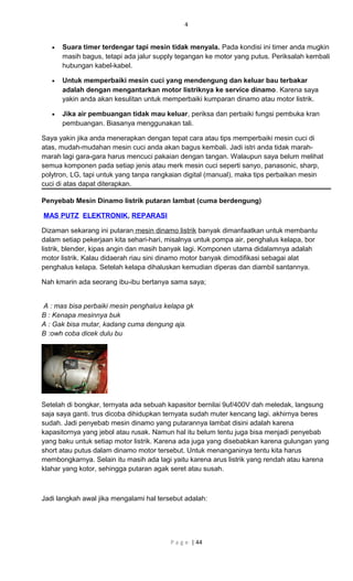 Motor mesin pengering berputar pelan jadi 2 | DOC