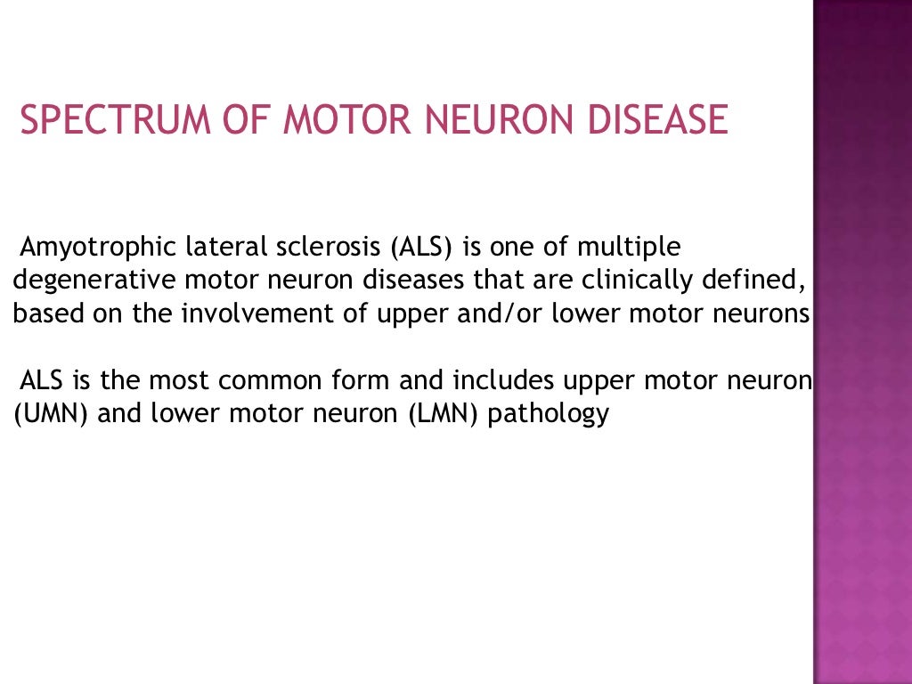 Motor neuron disease