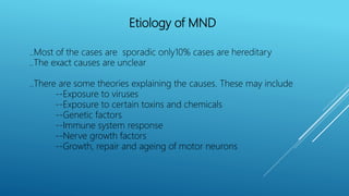 Motor neuron disease | PPTX