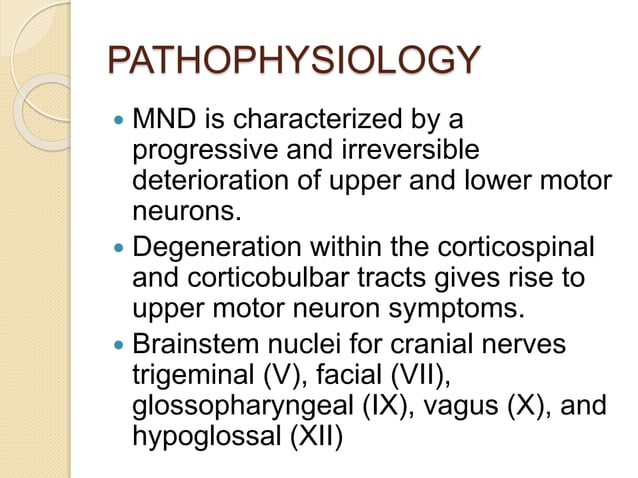 Motor Neuron Disease and PT Mx | PPTX