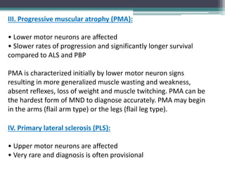 Motor neuron disease- an overview. | PPTX