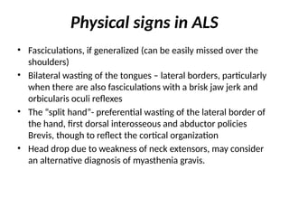 Motor Neuron Disease and its type with brief about ALS | PPTX