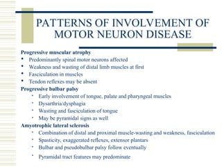 MOTOR NEURON DISEASE of the neurological system | PPT