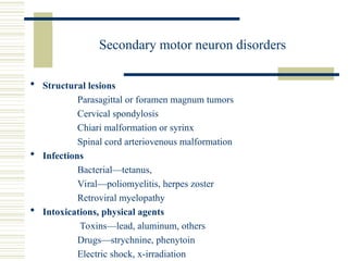 MOTOR NEURON DISEASE of the neurological system | PPT