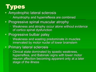MOTOR NEURON DISEASES | PPT