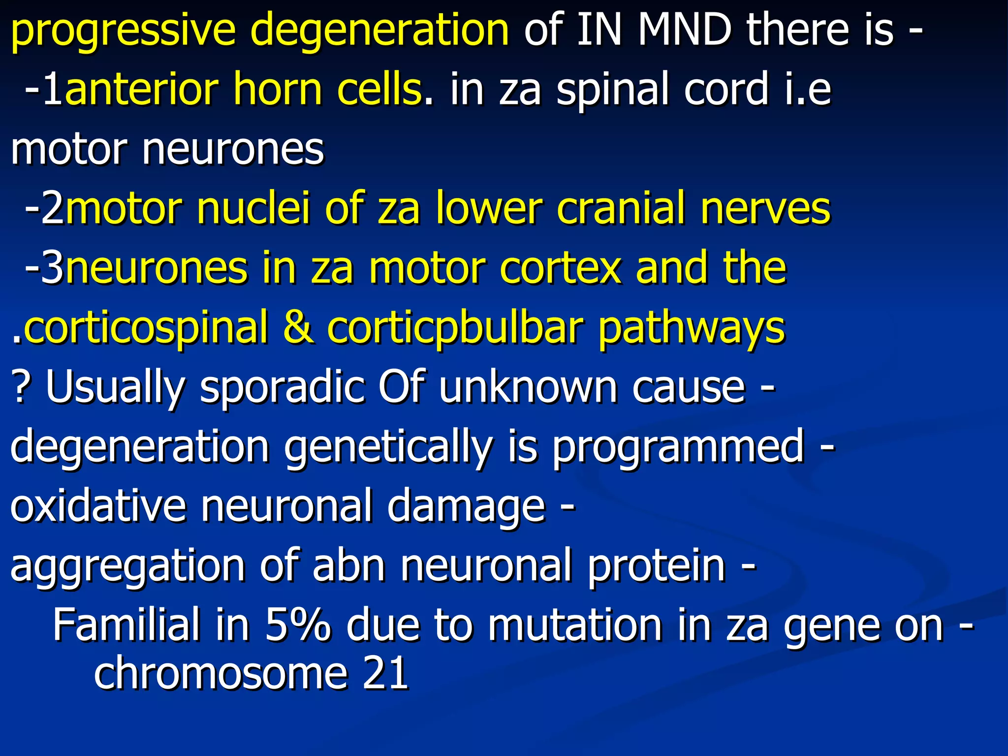 Motor Neurone Disease | PPT