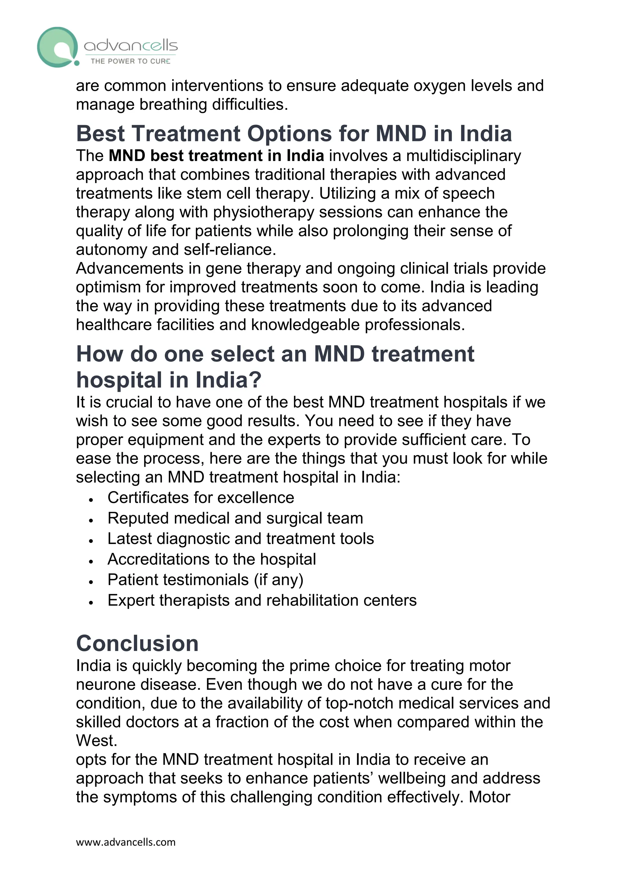 Motor Neurone Disease Treatment Options in India: What You Should Know ...