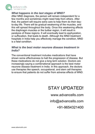 Motor Neurone Disease Treatment Options in India: What You Should Know ...