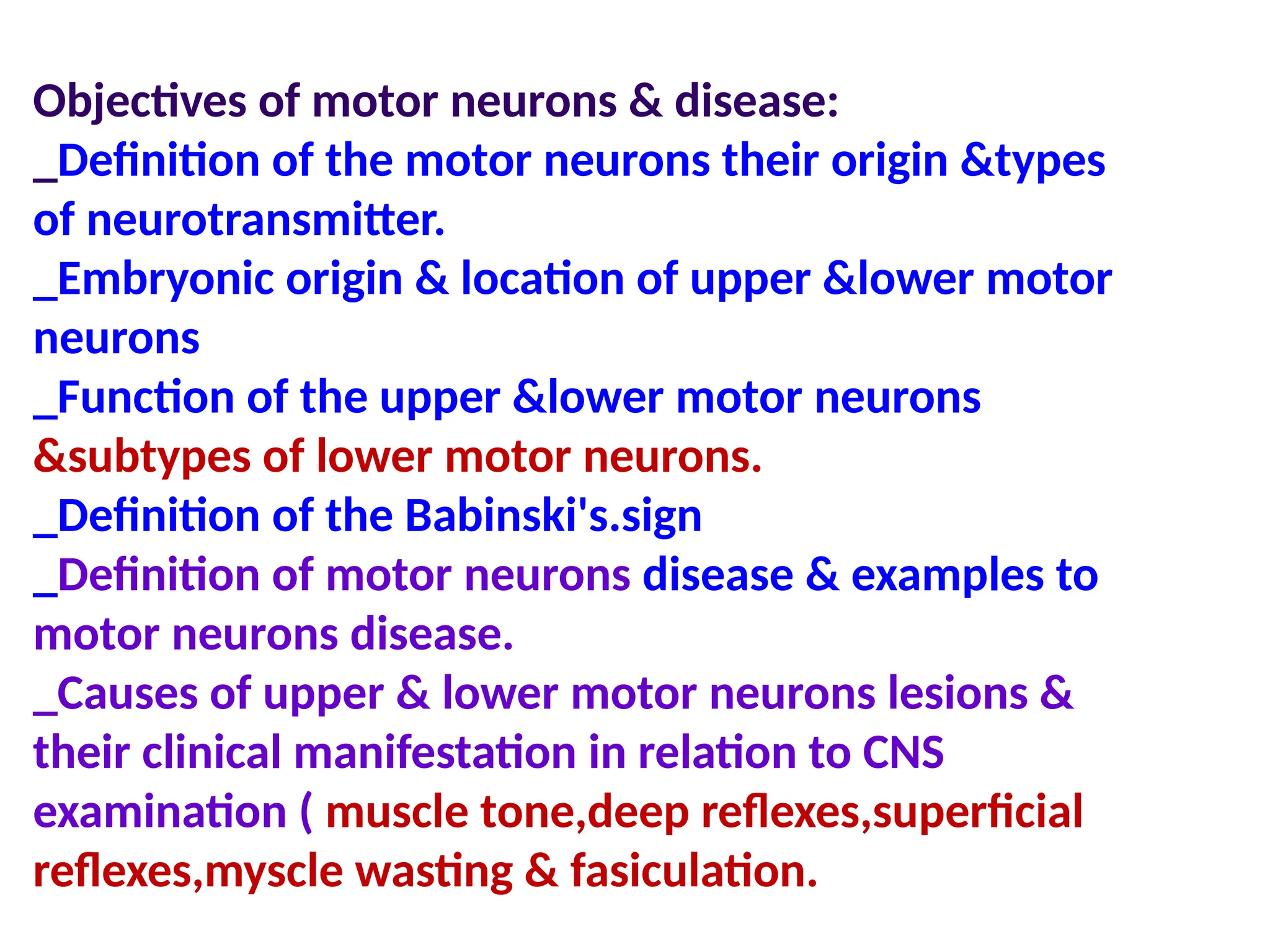 Motor Neurons. . | PPTX