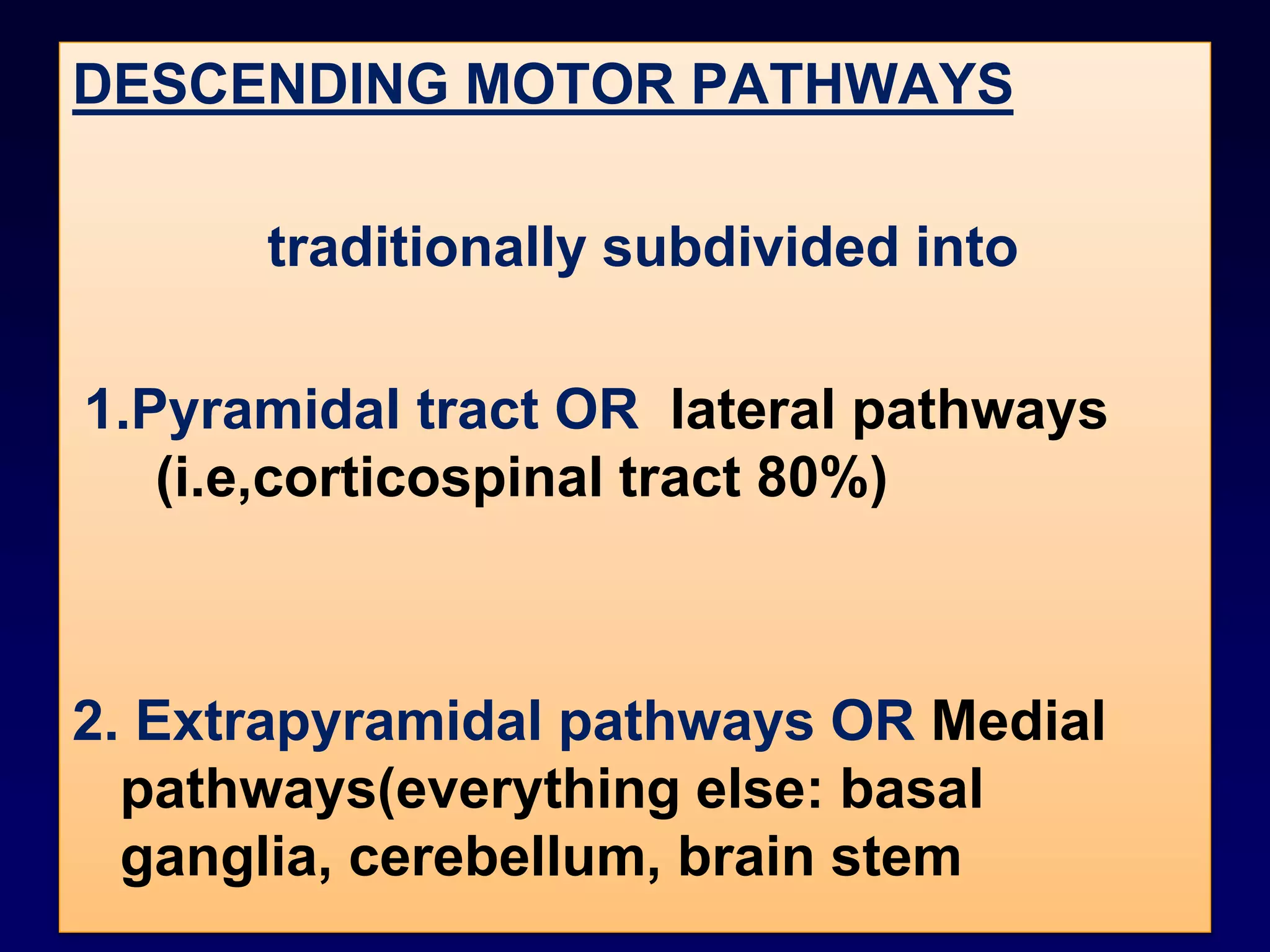 Pyramida and extrapyramidal tracts | PPTX